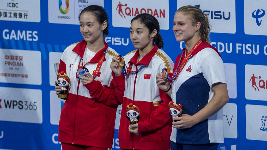 Juegos Mundiales Universitarios: Doblete de Yang Ruilin y Ou Yangyu en trampolín de 3 metros ...